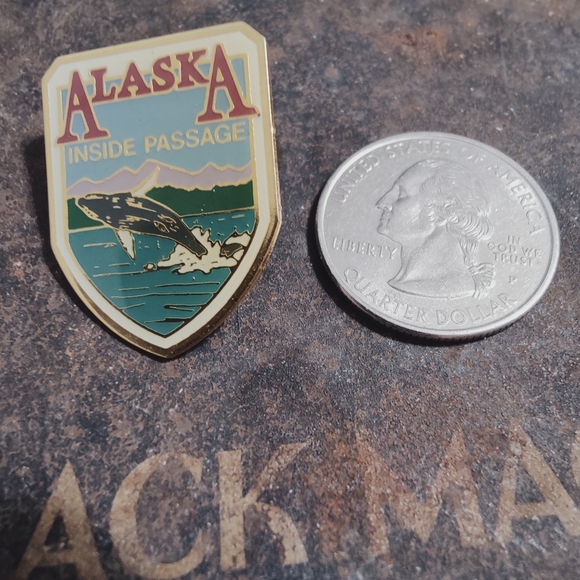 Vintage | Jewelry | Alaska Whalevintage Hat Cap Lapel Enamel Pin Clamp ...